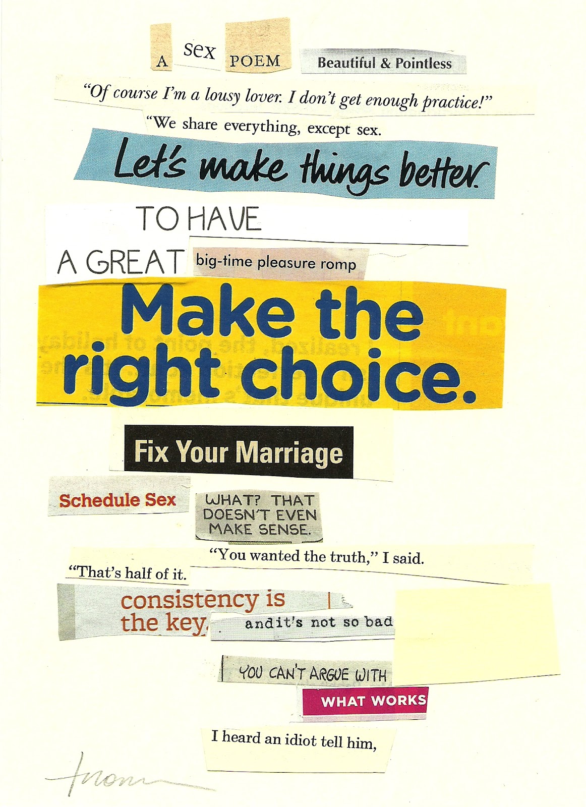 The Collage Poet A Sex Poem