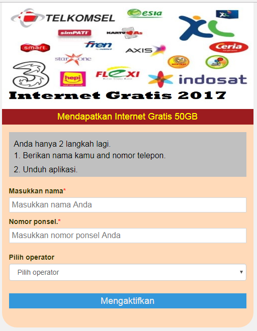 Gratis Kouta 50GB Telkomsel dan Semua Operator di WhatsApp Penipuan