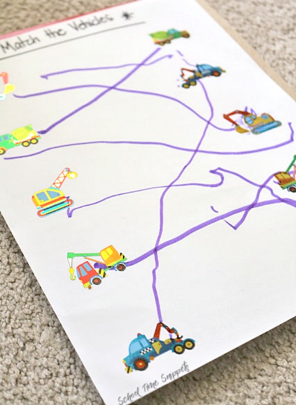 DIY Sticker Matching Game for Toddlers | School Time Snippets