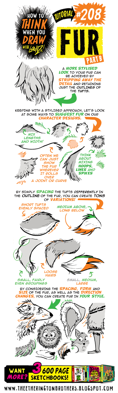 The Etherington Brothers: How to THINK when you draw FUR tutorial # ...