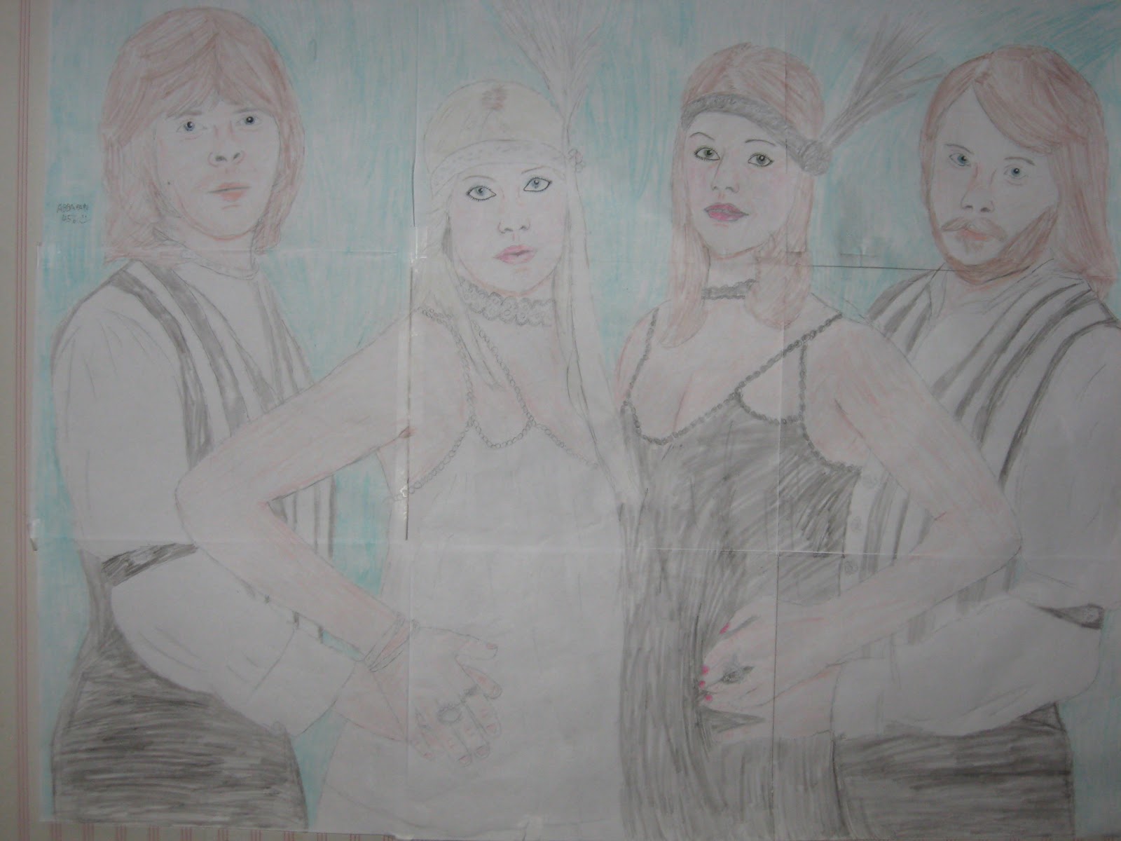 ABBAFan456's Blog: More ABBA Drawings! + My Big ABBA Picture