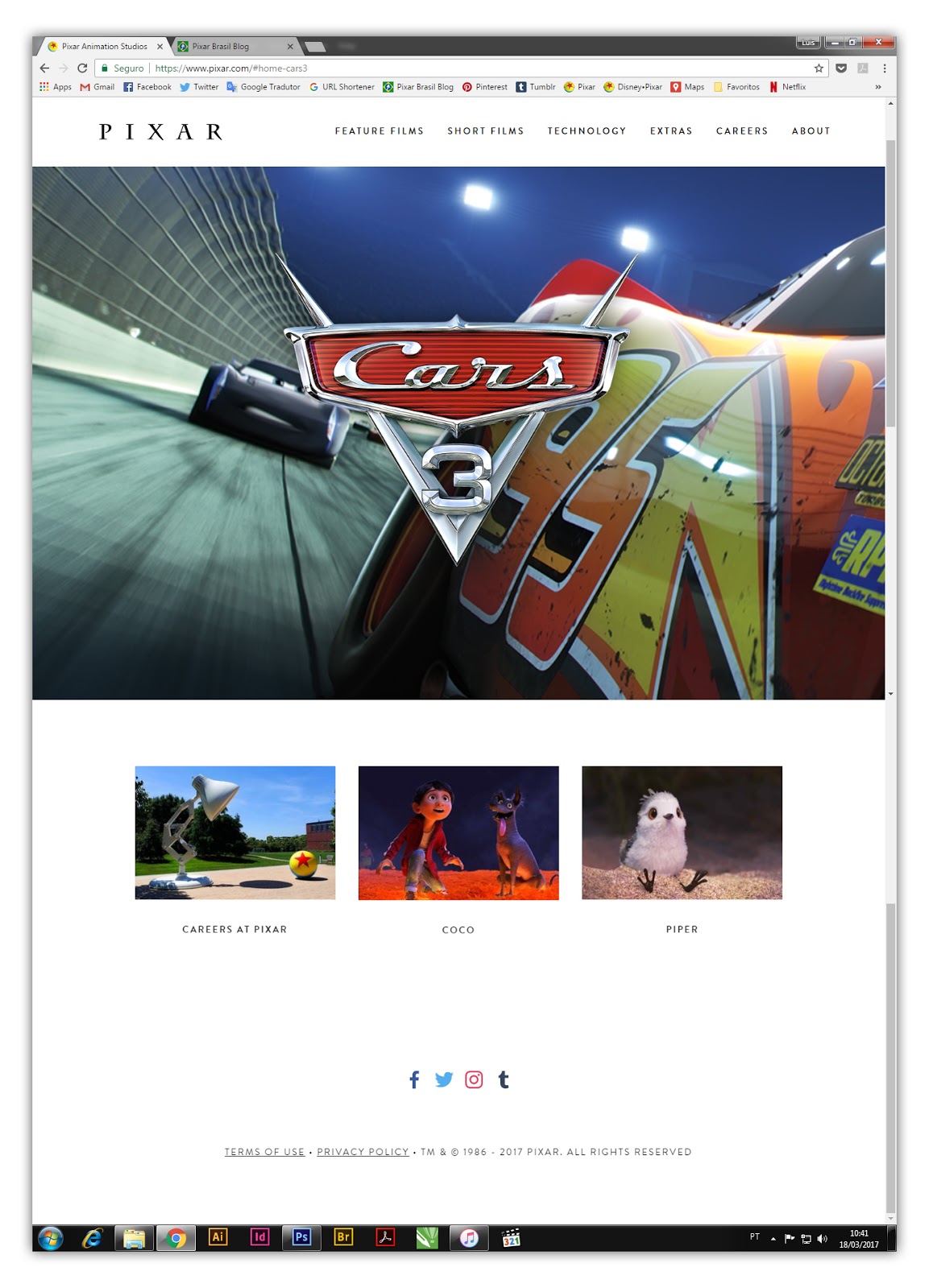 Pixar Animation apresenta novo Site - Pixar Brasil Blog