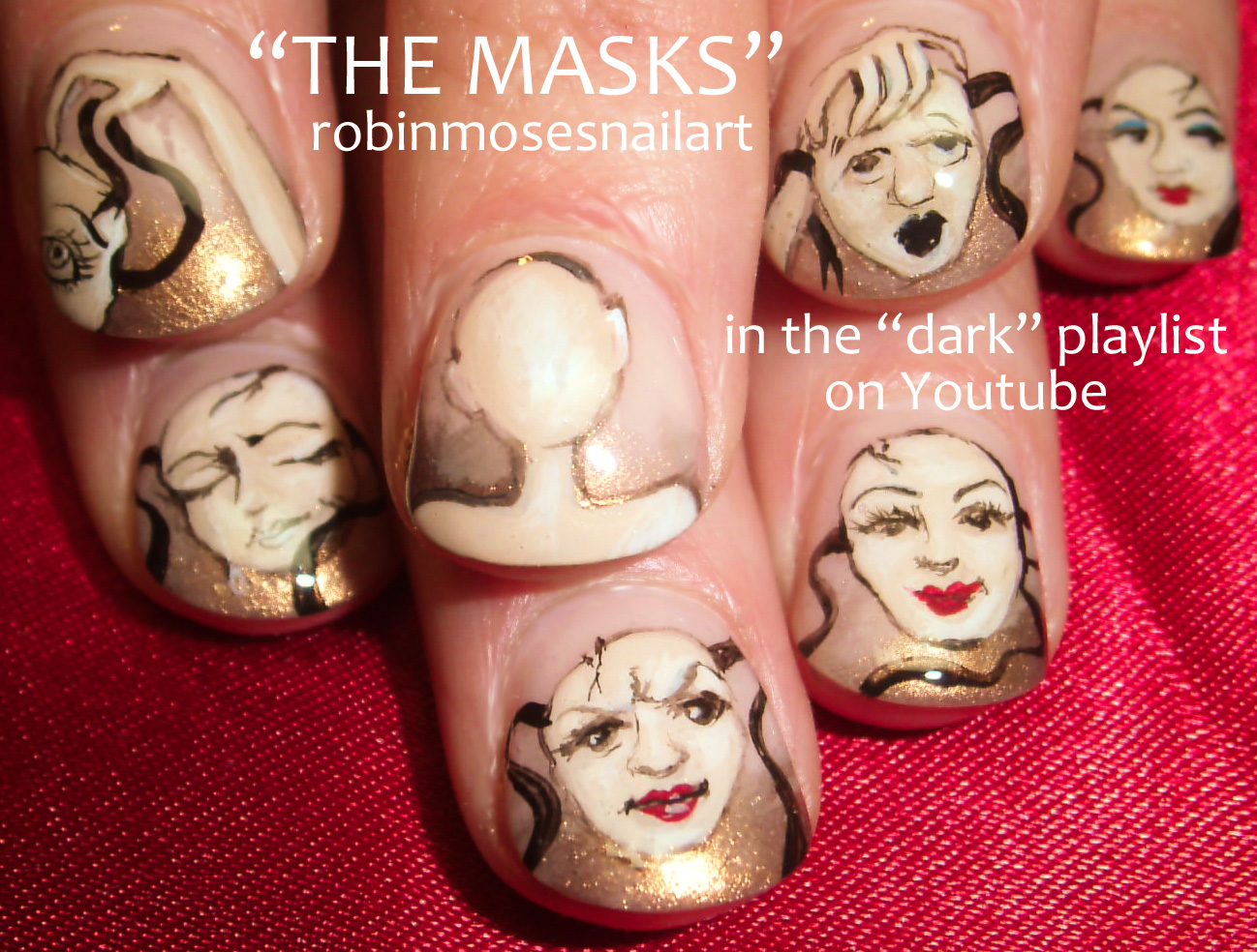 Nail Art by Robin Moses: "scary nails" "scary nail art" "skull nail art ...