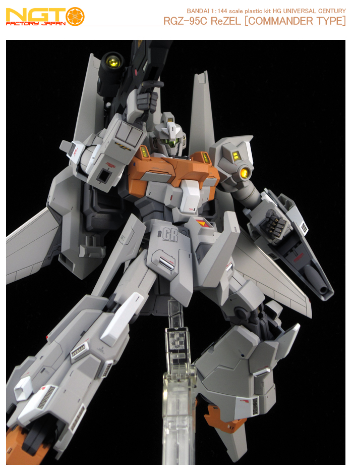 GUNDAM GUY: HGUC 1/144 RGZ-95C ReZEL [Commander Type] - Customized Build