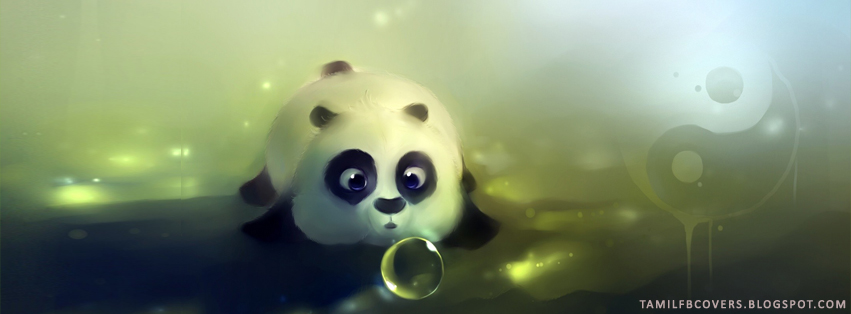 My India FB Covers: Very cute Baby Panda - Cartoon FB Cover