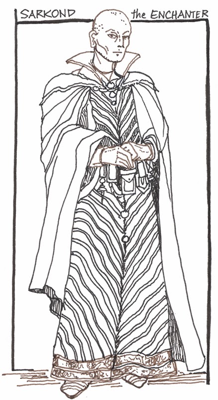 Art By-Products: Sarkond the Enchanter line drawing