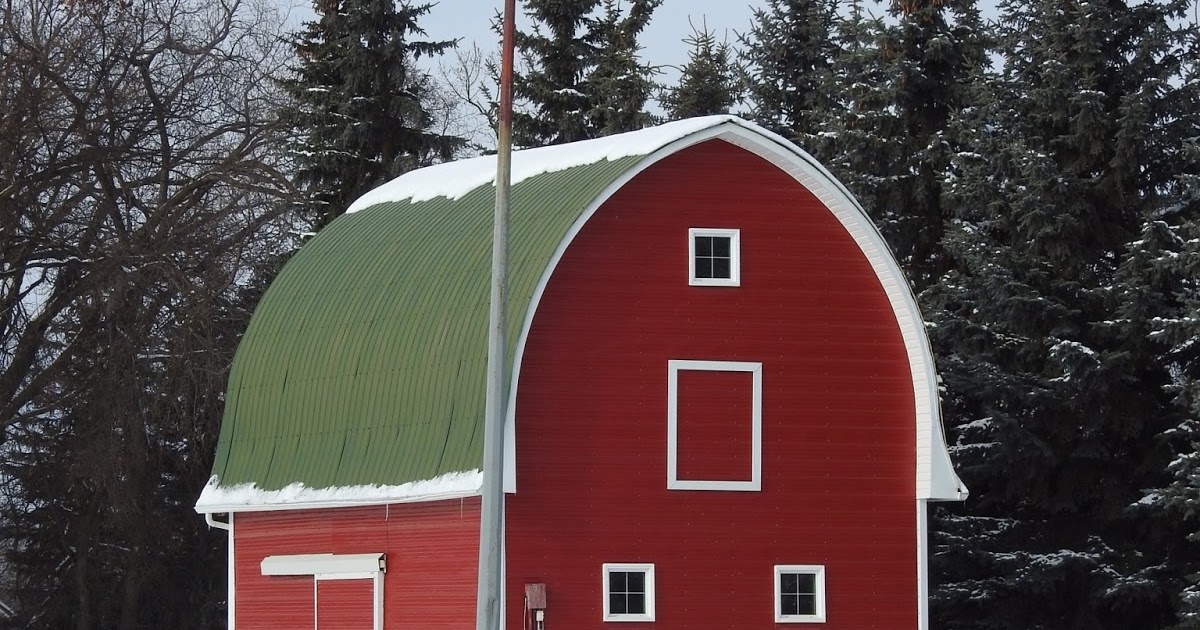 The view from here: Classic little red barn