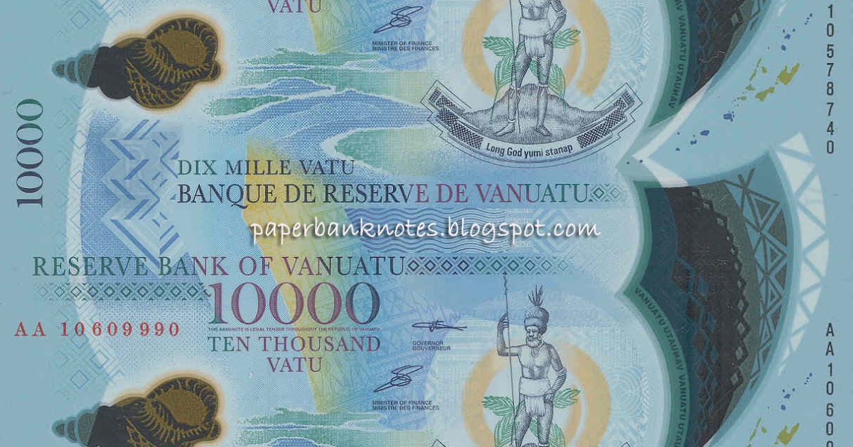 world polymer: Vanuatu 10,000 Vatu 2010 Commemorative Uncut Sheet