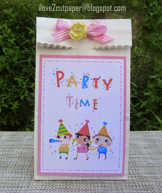 i love 2 cut paper: 'Party Time' Invitation and Party Bag
