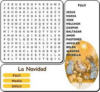 Las TIC en Primaria: SOPAS DE LETRAS NAVIDEÑAS