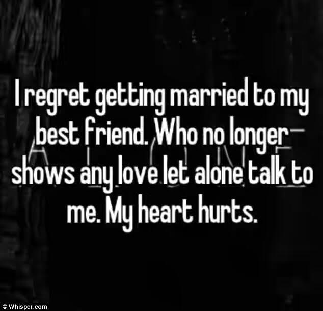 See why these unhappy spouses regret getting married