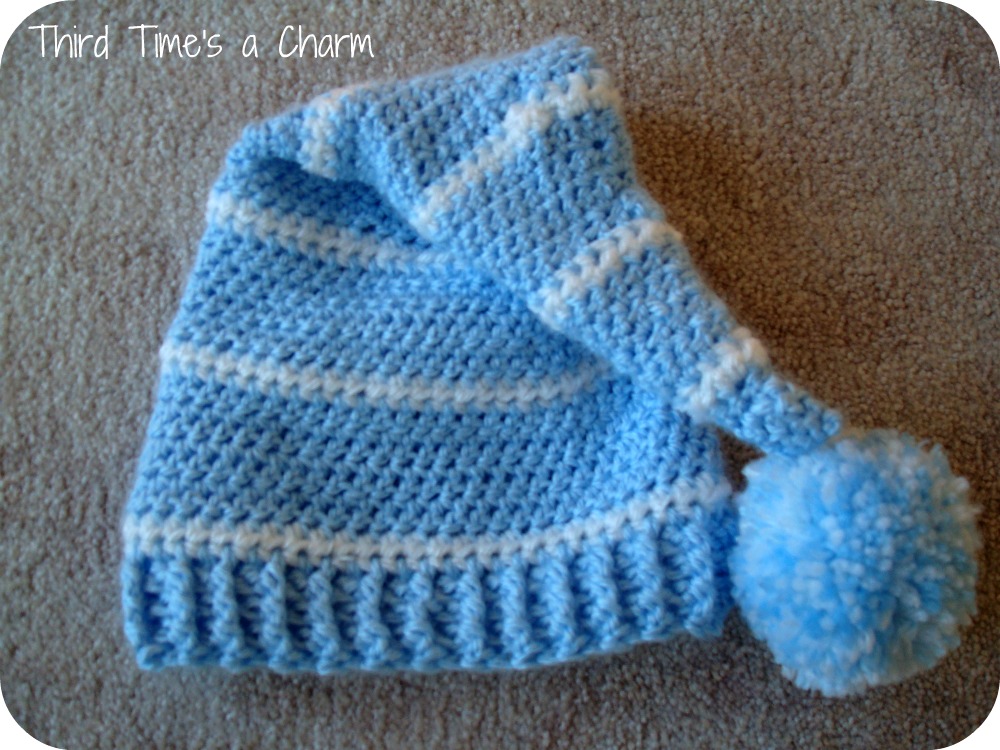 Third Time's a Charm: Striped Newborn Stocking Cap