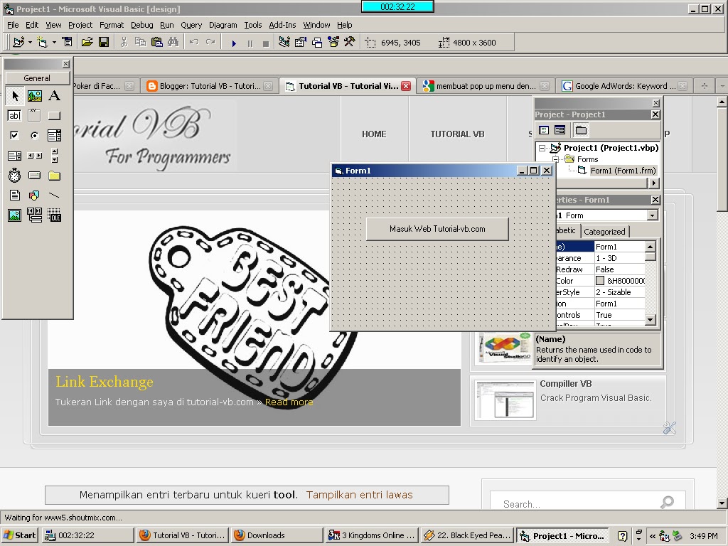 Direct Website With Visual Basic | Visual Basic 6.0 | VB Net | Tugas Akhir