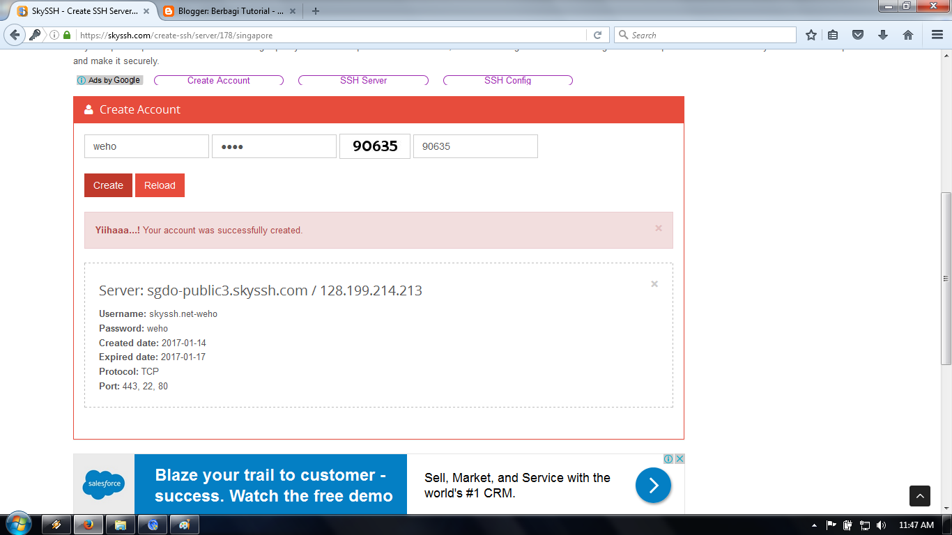 Membuat Akun SSH PREMIUM - AR Studio