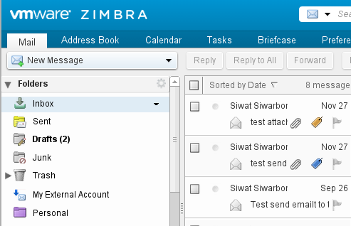 Thai Zimbra: เปลี่ยนสี Email Folder ใน Zimbra 8