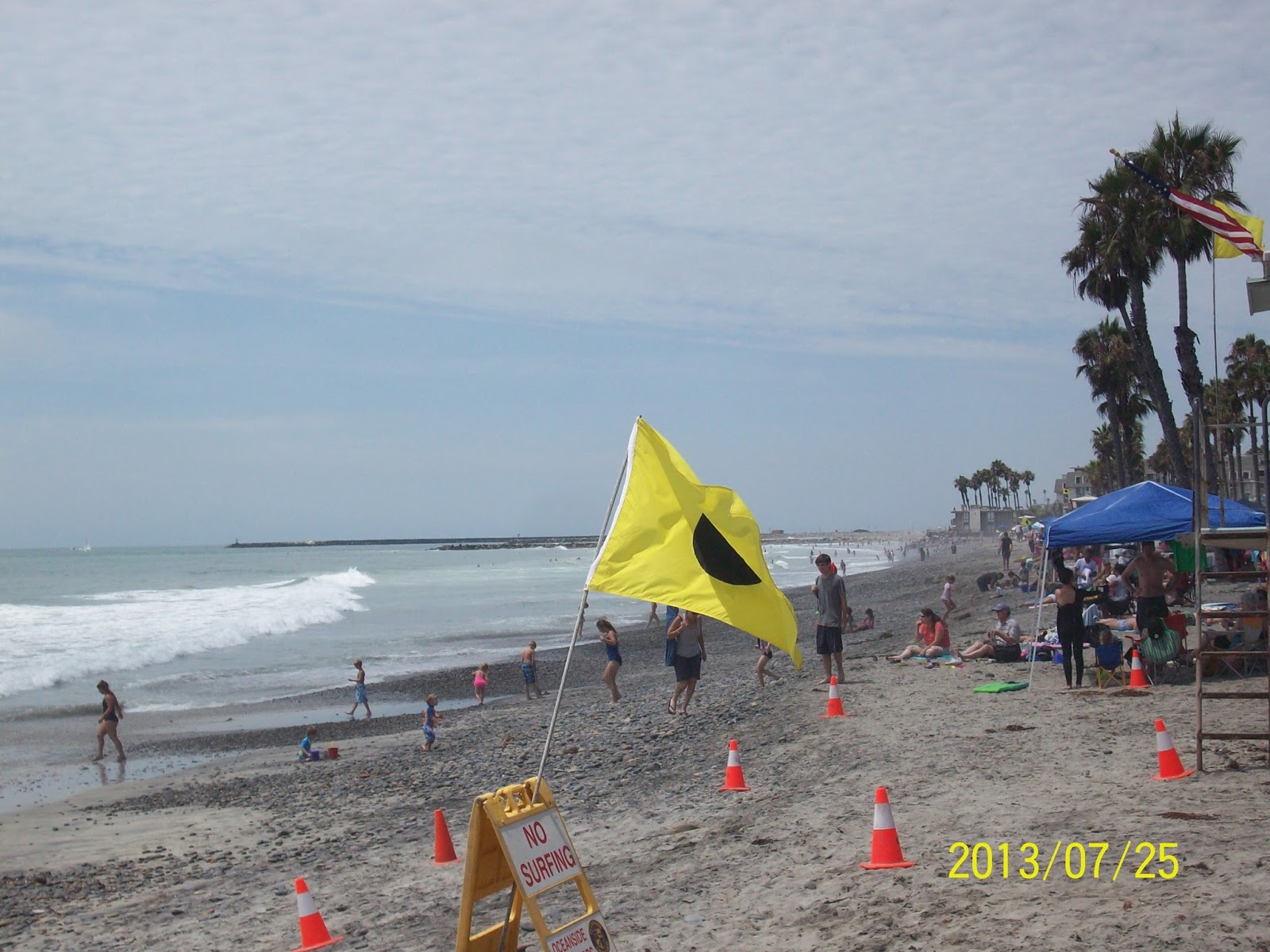 Lone Ocean Swimmer, Oceanside, CA: Short Swim on a Beautiful Day