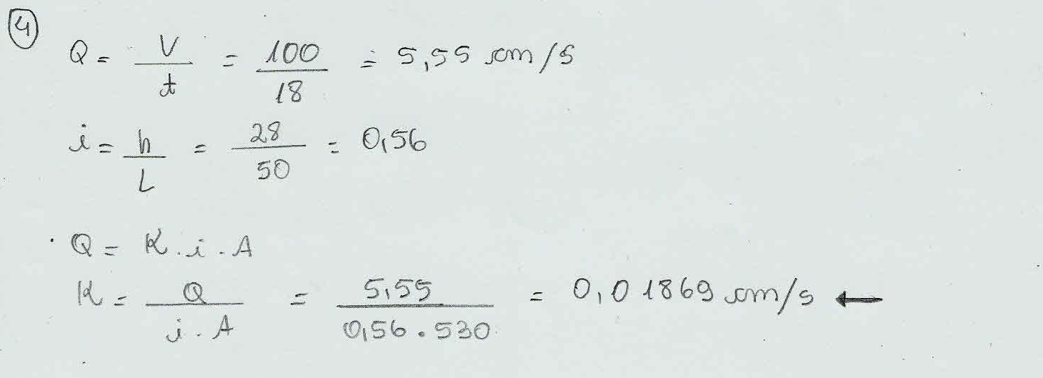 Constante de permeabilidade - Exercícios resolvidos