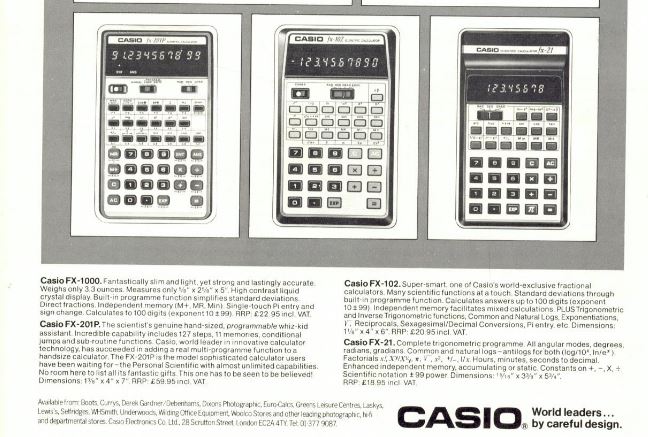 3,1416....DAMICALC: CASIO fx-1000