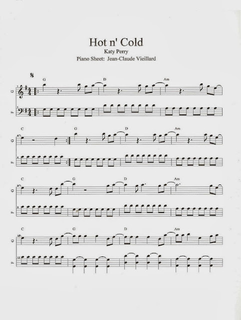 "Hot N' Cold" Sheet Music - Katy Perry | AwesomeSheets
