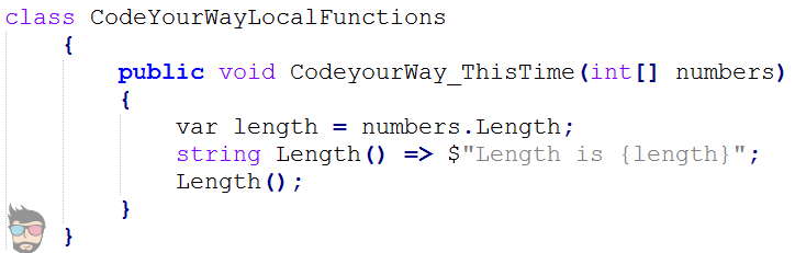 C# 7.0 Potential Features – Local Functions