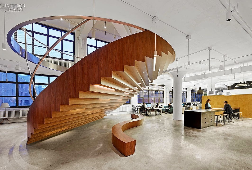 okokno : Cool Spaces For Work: Stair doubles as seating for staff meetings