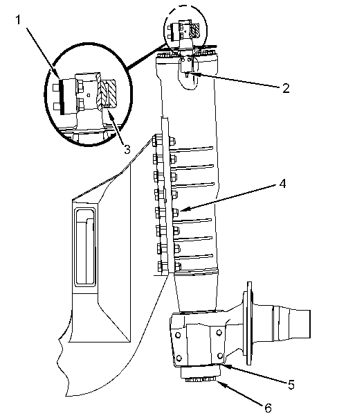 777F Off-Highway Truck: Front Suspension (Cylinder) Specifications