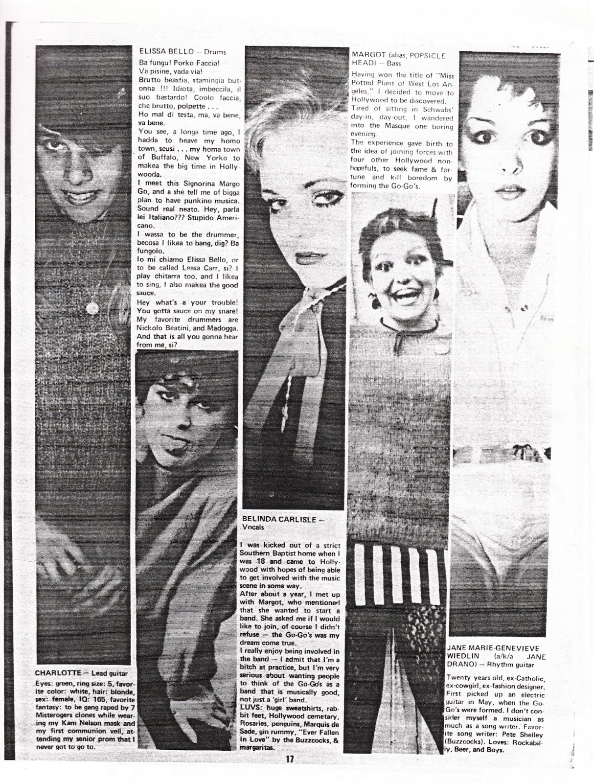 Go-Go's - Marks In Time: Marks in Time : The very early Go-Go's 78-80 ...