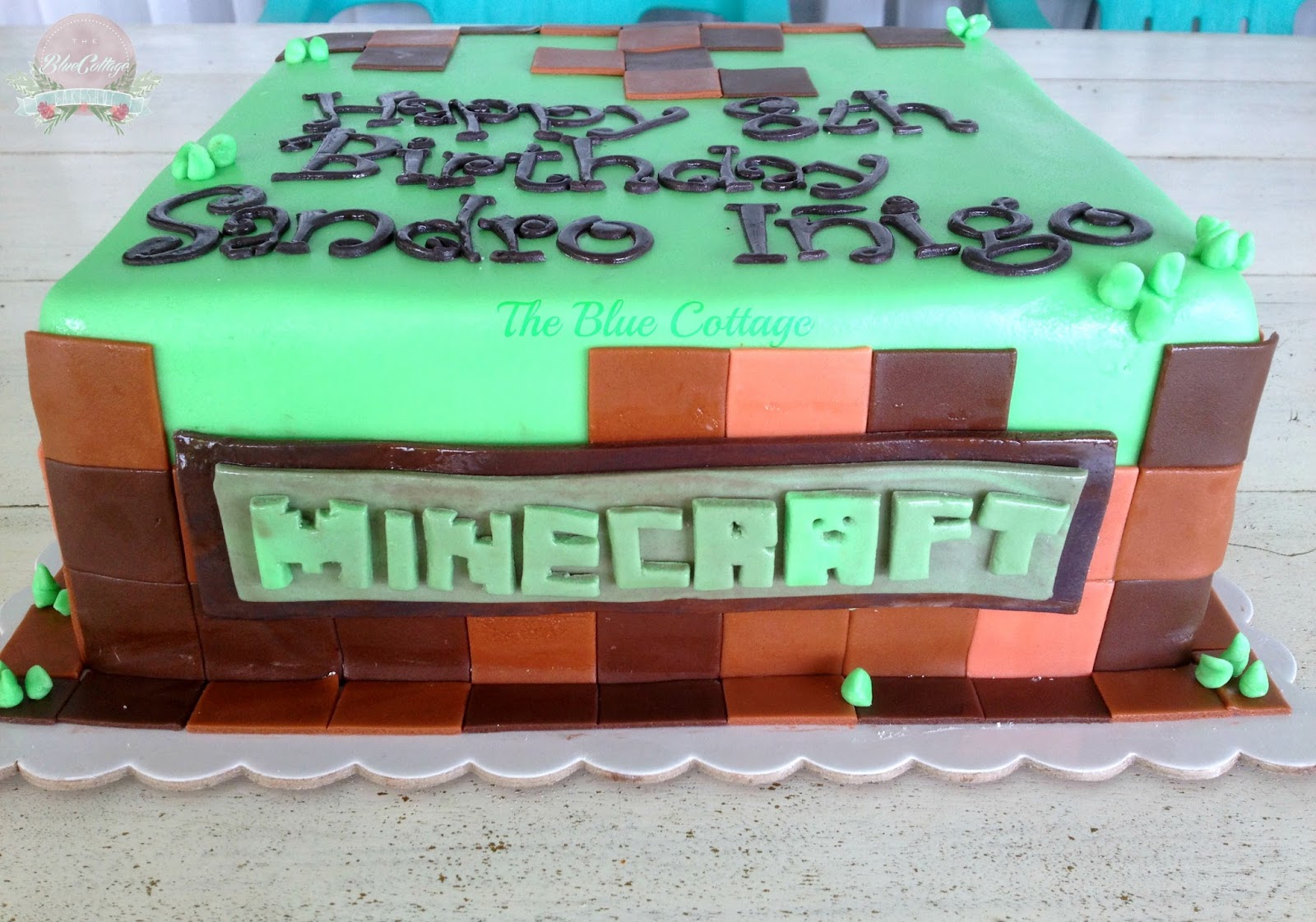 The Blue Cottage: Birthday Cake ~ Minecraft