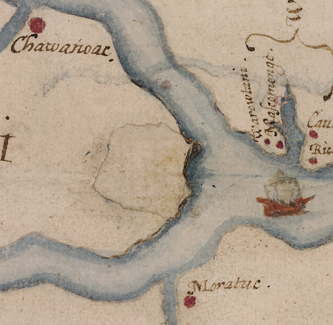Searching for the Lost Colony : Map’s Hidden Marks Illuminate and ...
