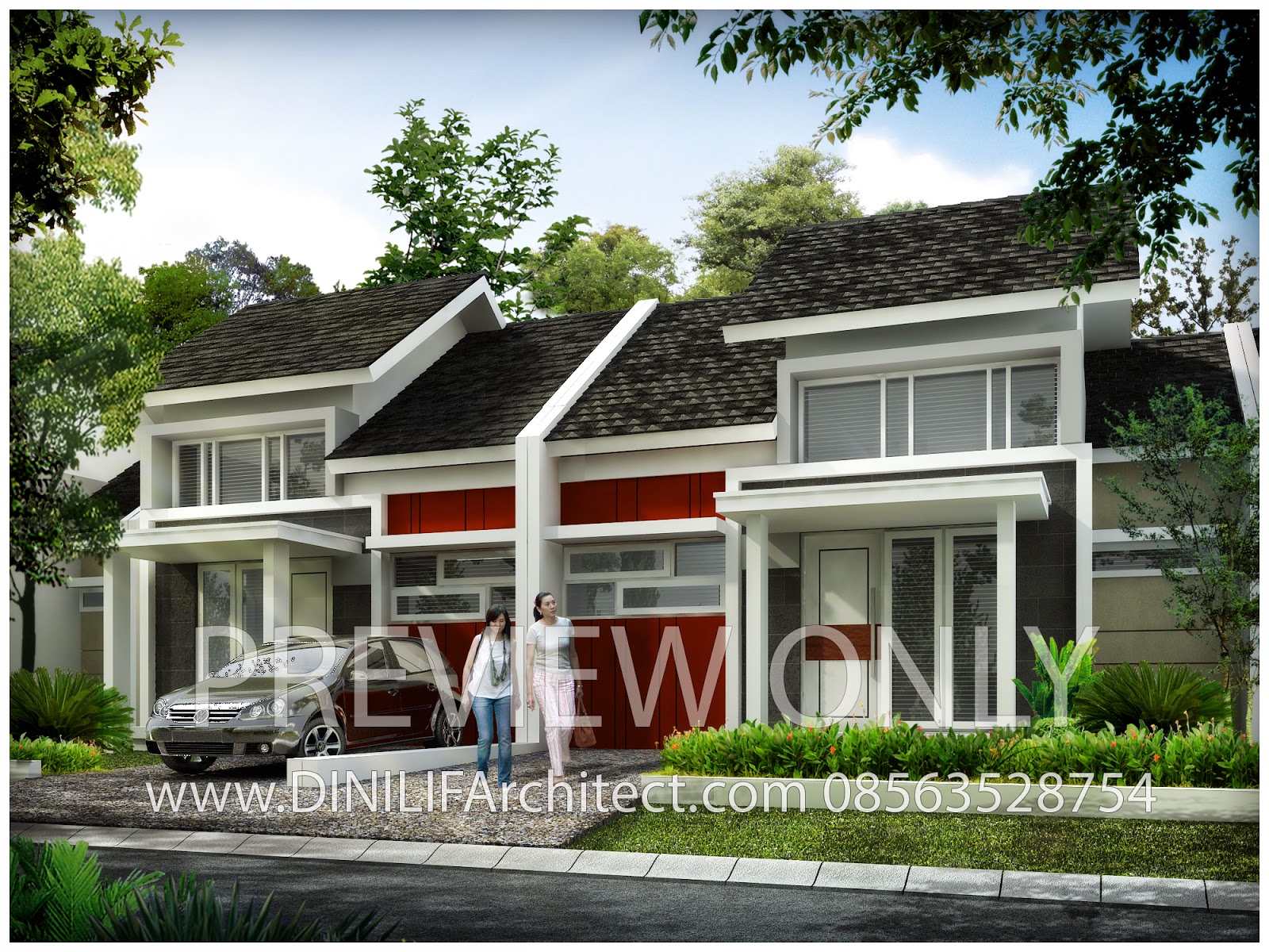 DINILIFA ARCHITECT: Desain Modern Minimalis Perumahan Patra Garden ...