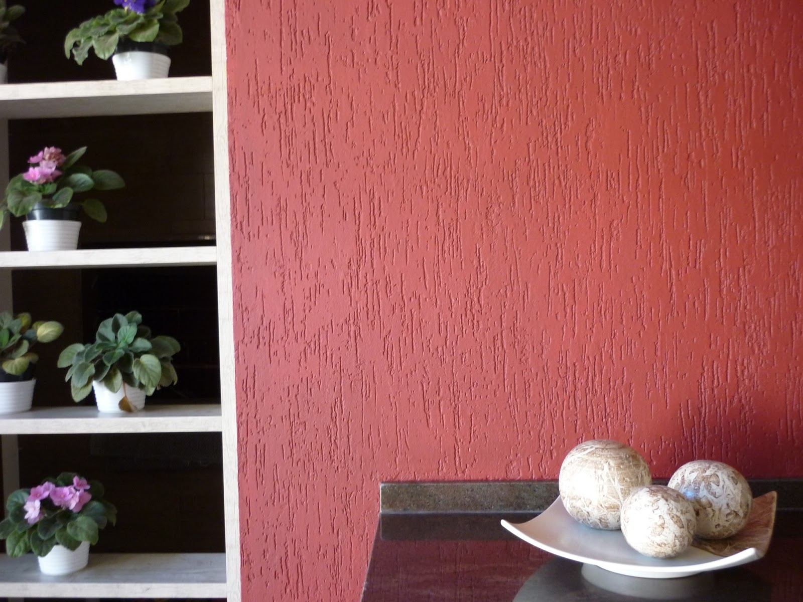 ESC PINTURAS : textura rústica em 1 parede da escada e 1 parede da ...