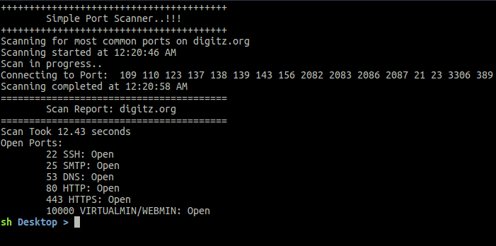 How to create port scanner using C programming language ~ Sky global line