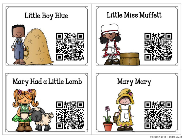 Teachin' Little Texans: Nursery Rhyme QR Codes