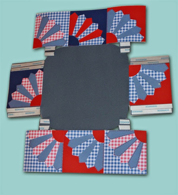 The Papercraft Post: Paper Patchwork Basket: Rounded Square