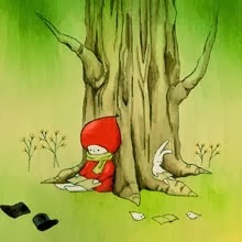 From Naoko's Stoop: Red Knit Cap GIrl in the Nursery Nook