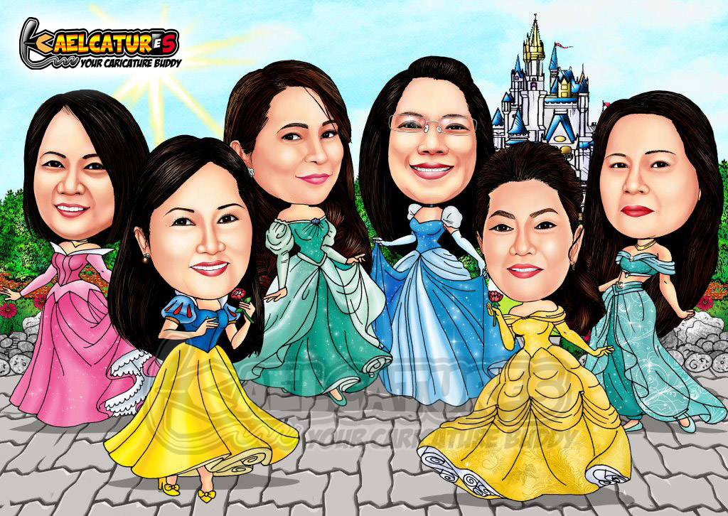 Kaelcatures: Disney Princesses Caricature
