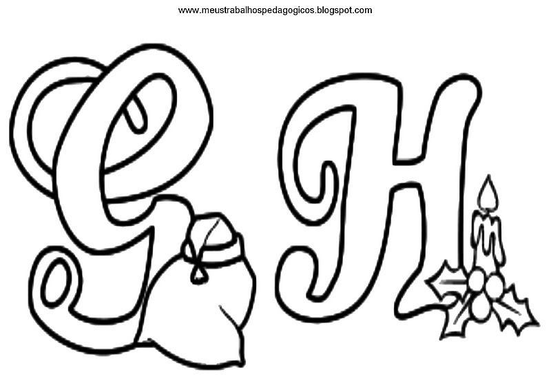 Letras Natlinas Lindas letras natalinas para imprimir, pintar e decorar ...