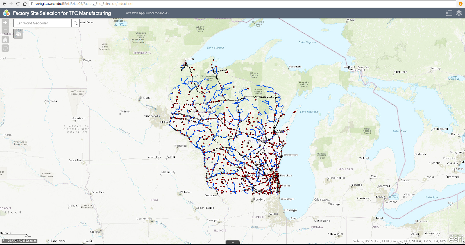 Geography 455: Web GIS: Geoprocessing Services
