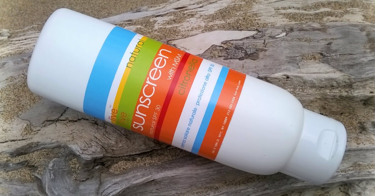 Live Live & Organic: recensione solare Sunscreen with MSM «Citronella ...