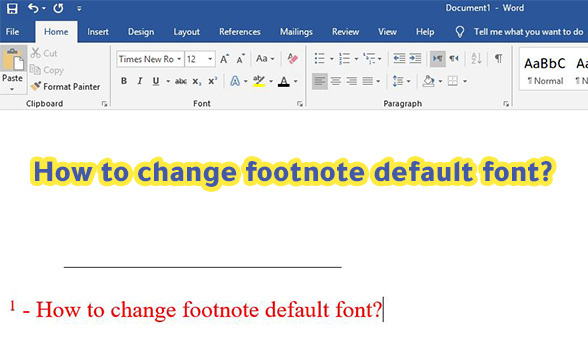 How to change MS Word footnote default font? - Encywiki
