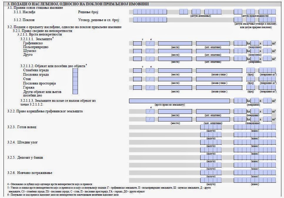 Obrasci za popunjavanje: Obrazac PPI-3