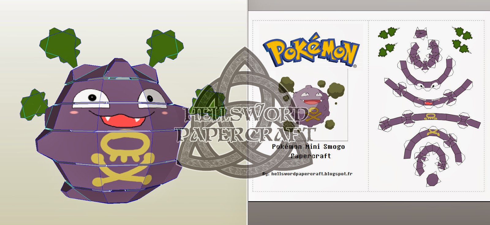 Hellsword Papercraft: Pokémon Mini Magikarp Gengar, Koffing and ...
