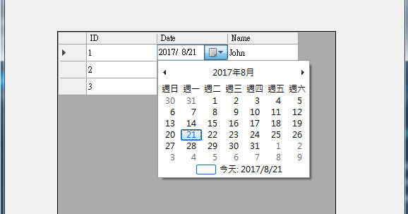 Zhi工作相關程式: C# x dateTimePicker x datagridview x 儲存格結合