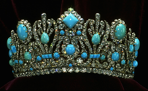 Marie Poutine's Jewels & Royals: Bright Blue Turquoise and Diamond Tiaras