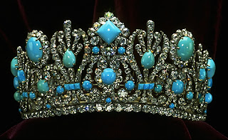 Marie Poutine's Jewels & Royals: Bright Blue Turquoise and Diamond Tiaras