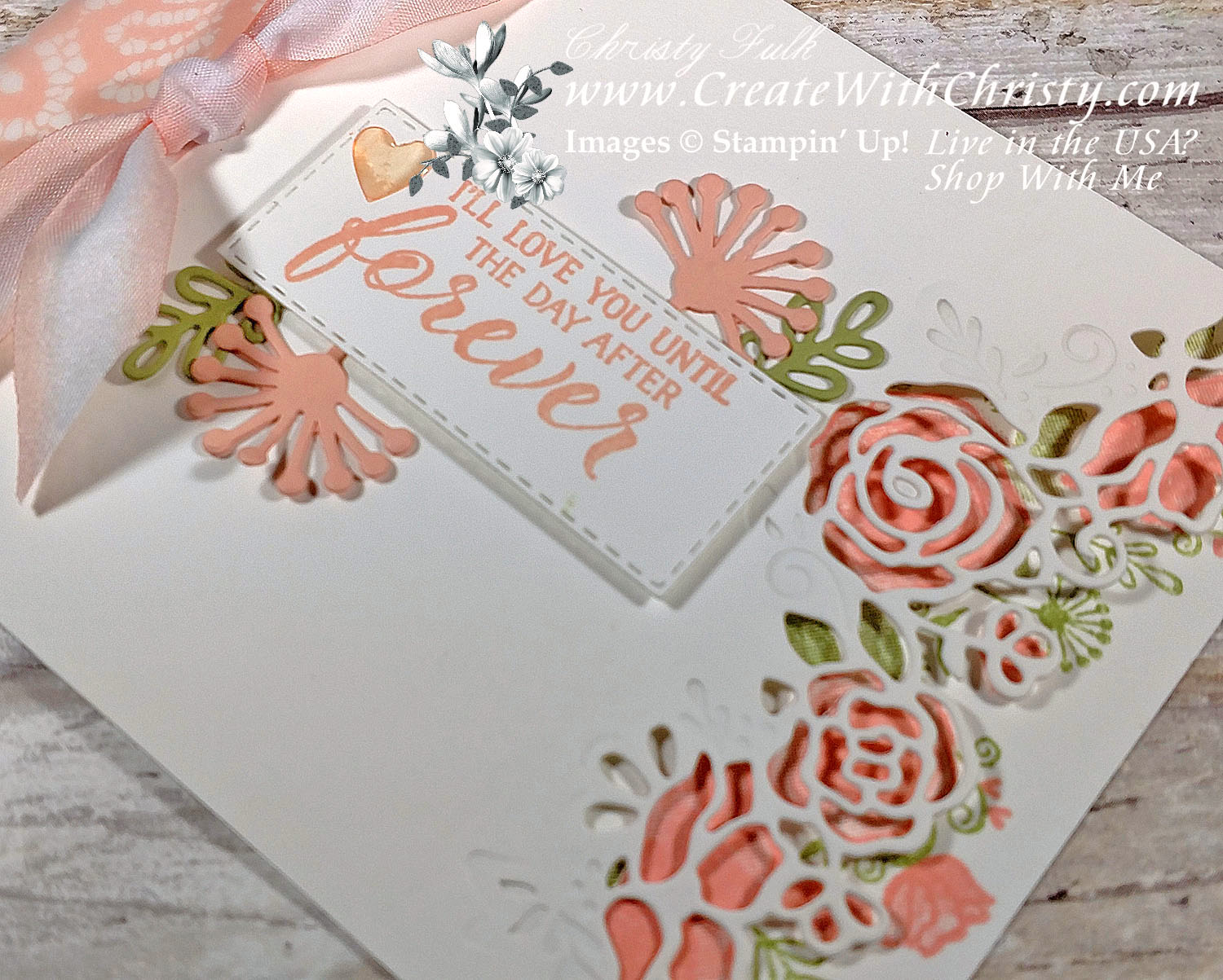Forever Lovely Floral Trim Card & Video [Create With Christy]