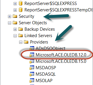 เกษม กมลชัยพิสิฐ: SQL Server - OLE DB provider "Microsoft.ACE.OLEDB.12.0" for linked server ...