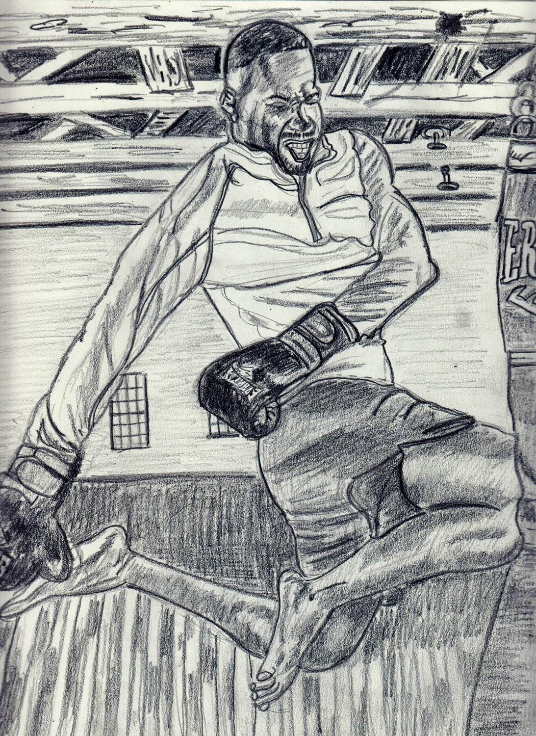 MMA Cartoon: Jon Jones pencil drawing