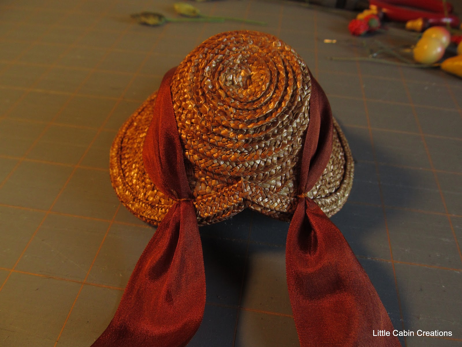 "MAKE DO DOLLS": Dolly's Handmade Straw Bonnet