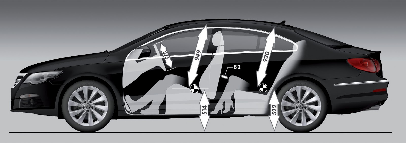 VW Cars - VW Passat: Volkswagen Passat Variant Wagon blueprint drawing